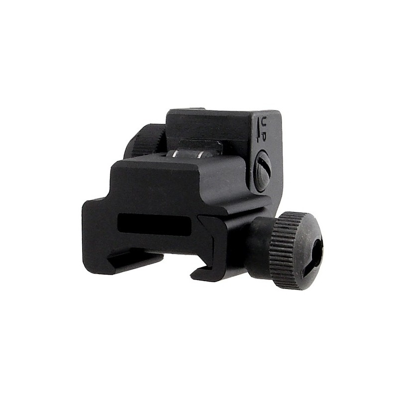 UTG Flip-up Rear Sight w/Windage Adj & Dual Aiming Apertures